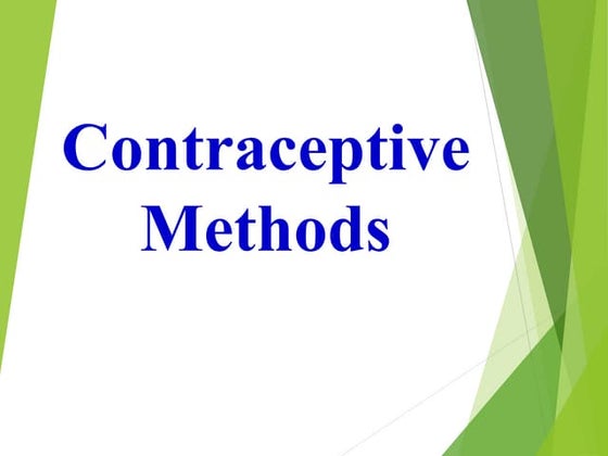 Contraception ppt | PPT