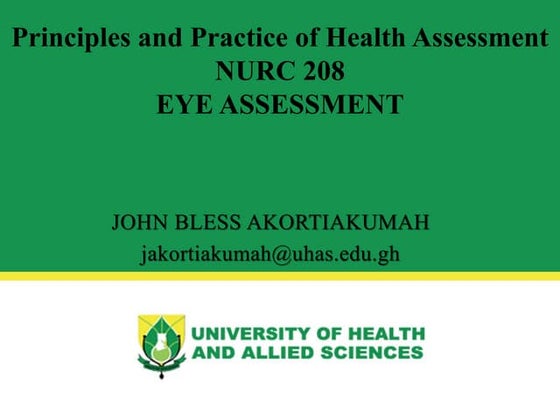Nursing assessment and assessment of eye | PDF
