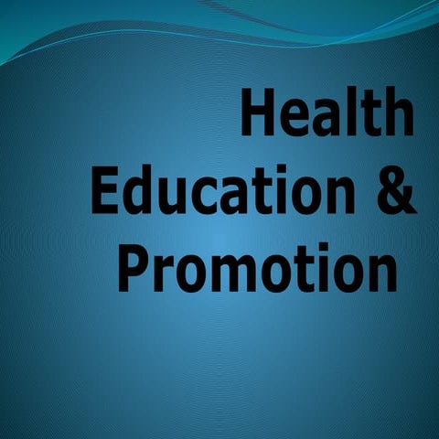 Principles of health education | PPTX