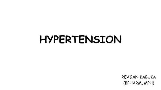 Pathophysiology of hypertension | PPTX