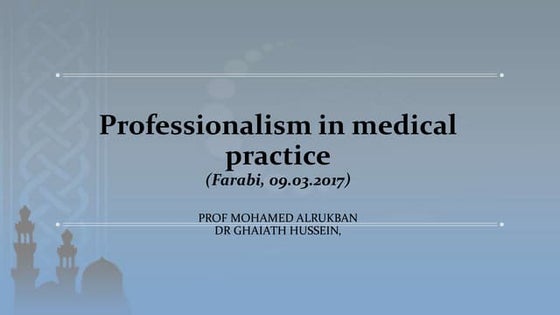 Professionalism in health care powerpoint | PPTX