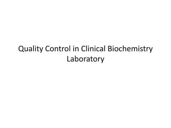 Troubleshooting QC Problems: Your QC has failed, what do you do next? | PDF