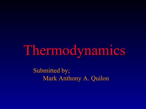 Thermodynamics | PPT