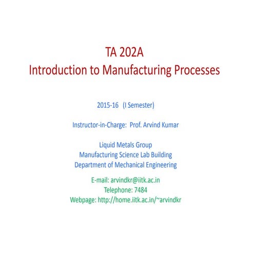 Manufacturing Process | PPT