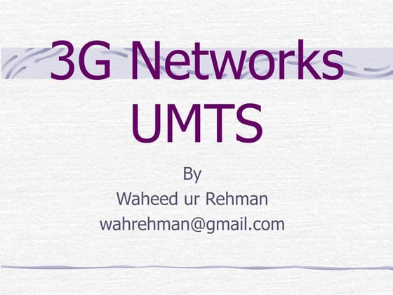 3G Technology | PPT