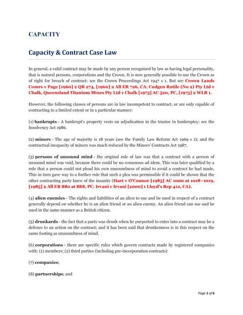 Capacity to contract | PPT