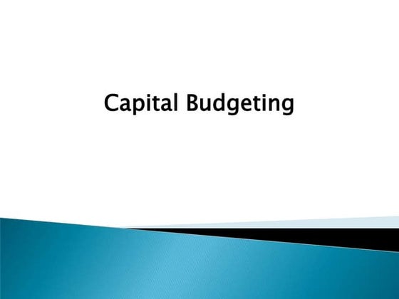Capital budgeting 2 | PPT