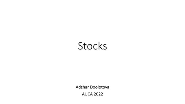 Lecture 9 Stocks 1 Pptx