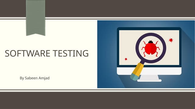 Lecture9 10pptx Or Software Testing Pptx Ppt 0813