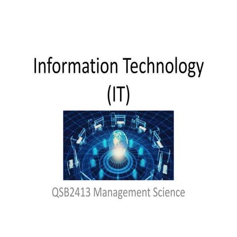 MS Lecture 9 information technology | PPT