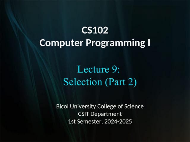 Lecture9selection Part 2 Computerspdf 5387