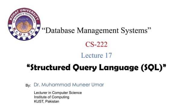 Introduction to SQL | PPTX