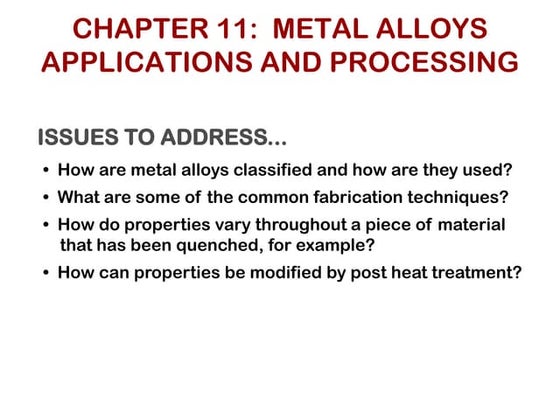 Alloys and its application and uses. | PPTX | Chemistry | Science