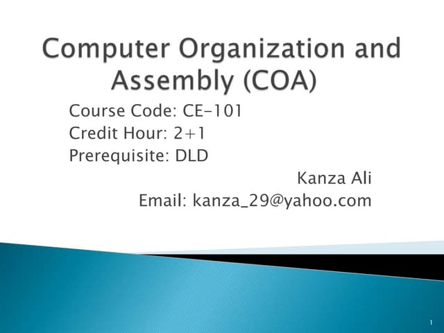 Lecture (coa) | PPTX Lecture (coa) | PPTX