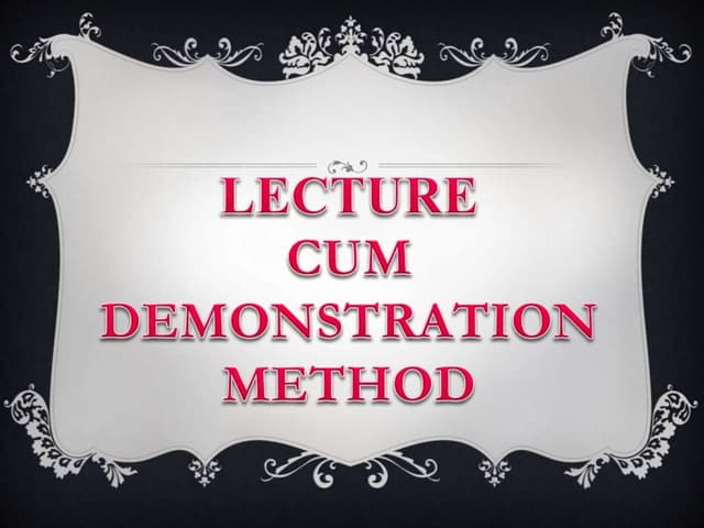 Demonstration method | PPTX