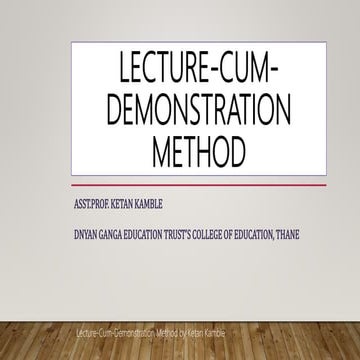 Lecture cum demonstration method | PPT