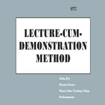 Lecture Demonstration Method Different Pptx