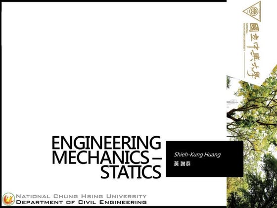 Lecture 1 Introduction to statics Engineering Mechanics hibbeler 14th ...