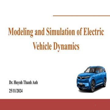 Lecture for VGU_Electric Vehicle Dynamics | PPTX
