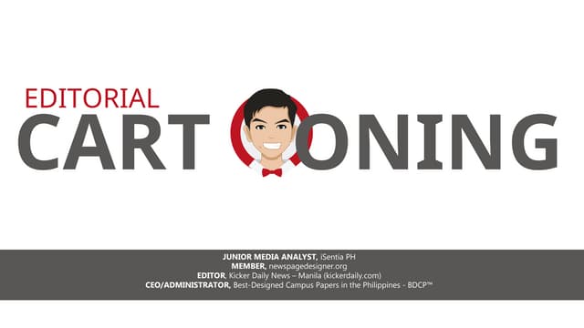 Grade 8- EDITORIAL CARTOONING sample for Journalism | PPTX