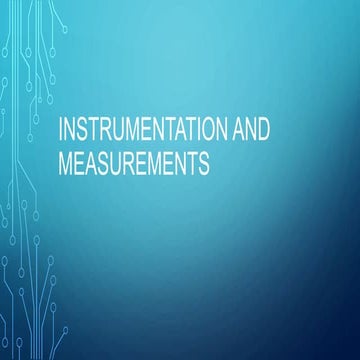 Instrumentation & Measurement: An Introduction about Measurement ...