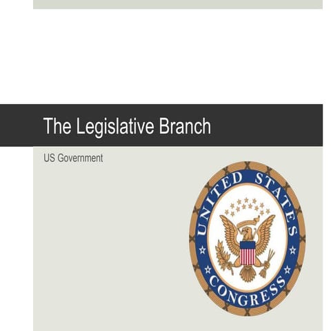 The Legislative Branch | PPT
