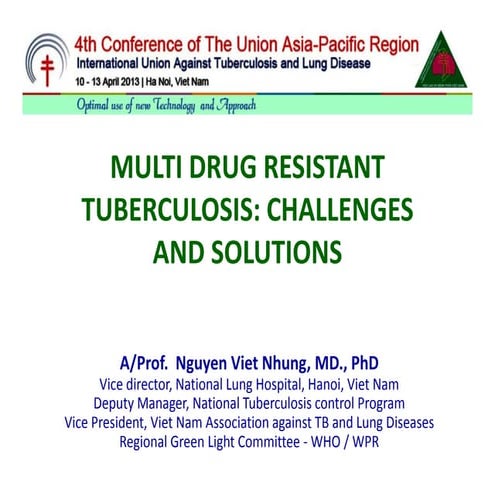 Lecture mdr tb nhung | PPT