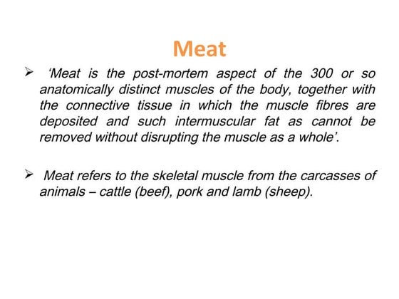 Meat composition and nutrition | PPTX