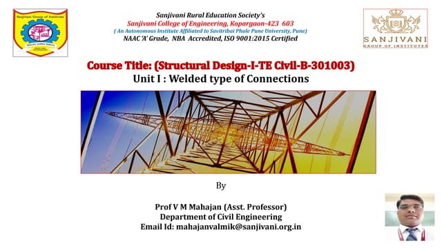 Simple welded connection using Fillet weld | PPTX