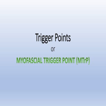 Trigger and tender points.pptx | First Aid | Injuries