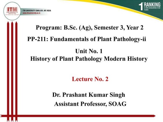 History of plant pathology | PPT
