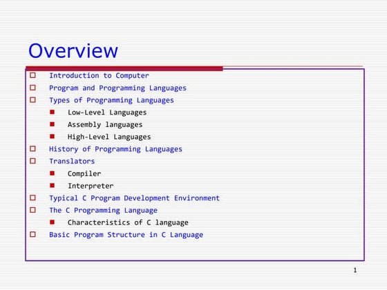Computer Programming Lecture 1 Ppt Programming Languages Computing 7298
