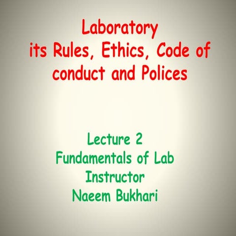 Laboratory ethics | PPT