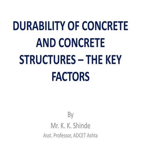 Durability Of Concrete And Concrete Structures Pptx