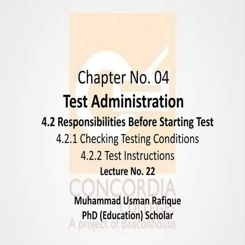 test Administration | PPTX