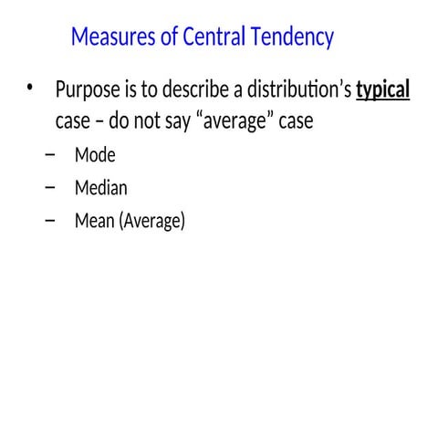 lecture No, 4 center tendendy and dispersion.ppt
