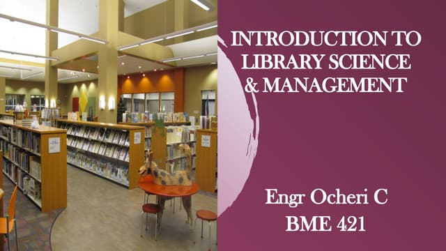 INTRODUCTION OF LIBRARY | PPTX