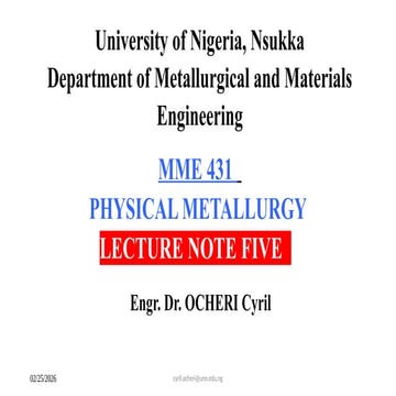 Comprehensive Lecture on Physical Metallurgy: Alloys, Crystallization ...