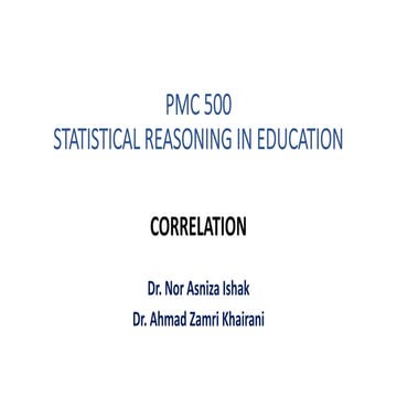 Statistical Reasoning Lecture Notecorrelationpdf