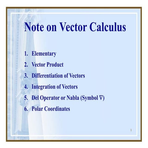 Lectures Note on Vector Calculus Materials.pdf