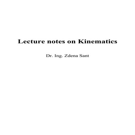 Lecture notes | PDF