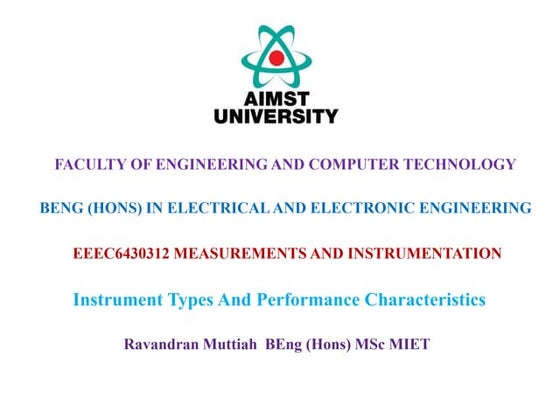 Chapter 2 dynamic characteristics of instruments | PDF
