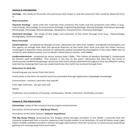 Lecture notes 1 | PDF