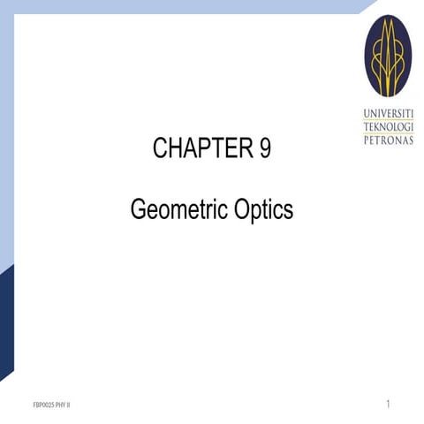 geometric optics lecture notes for physics | PPTX
