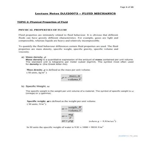 Lecture notes djj20073 t2 (1) | PDF