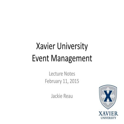 Lecture Notes, Event Management 2 15 | PPTX | Business Expos ...