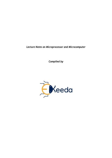 Lecture notes on microprocessor and microcomputer | PDF Lecture notes on microprocessor and microcomputer | PDF