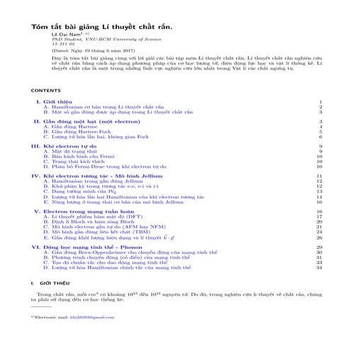 Lecture note on Theory of Solid state Physics | PDF