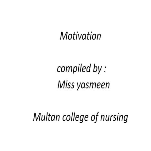 Lecture of motivation | PPT