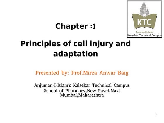 Cell injury and Cellular Adaptation: Pathology | PPTX | Biological ...